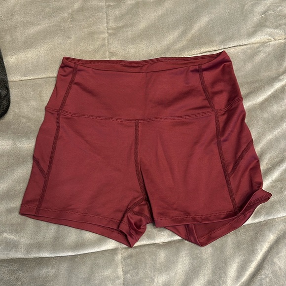 Shorts | Maroon Spandex Shorts | Poshmark